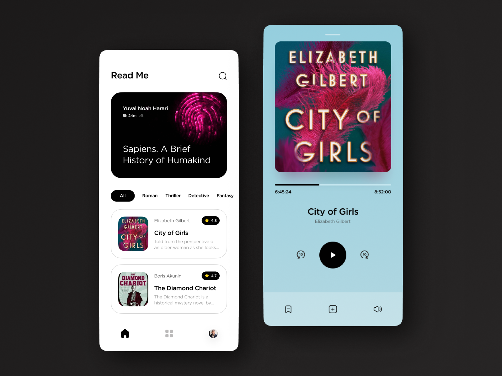 Audio Book App Concept by Dmitry Lauretsky for Ronas IT | UI/UX Team on ...