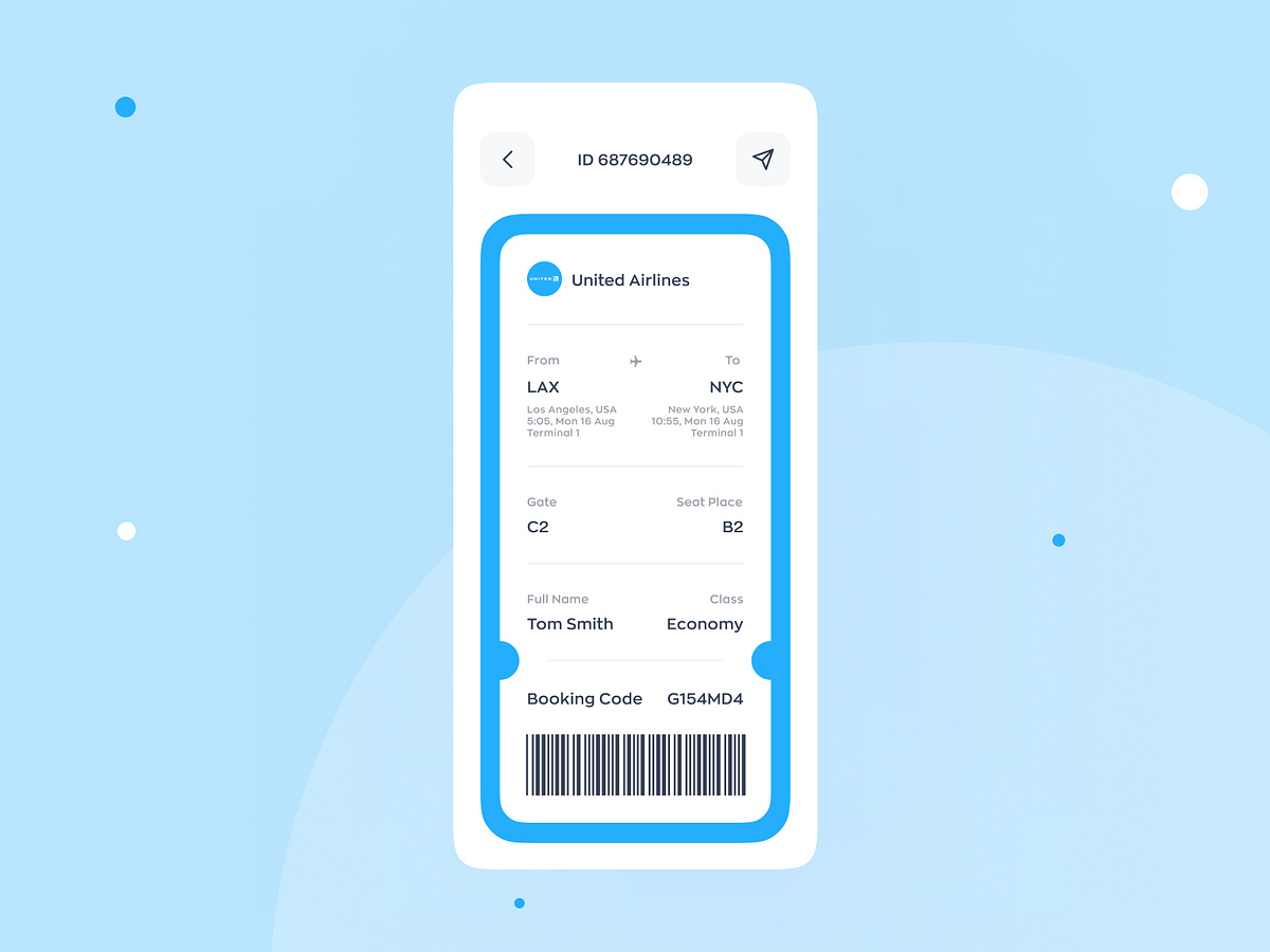 Ticket App - Mobile application concept by Dmitry Lauretsky for Ronas ...