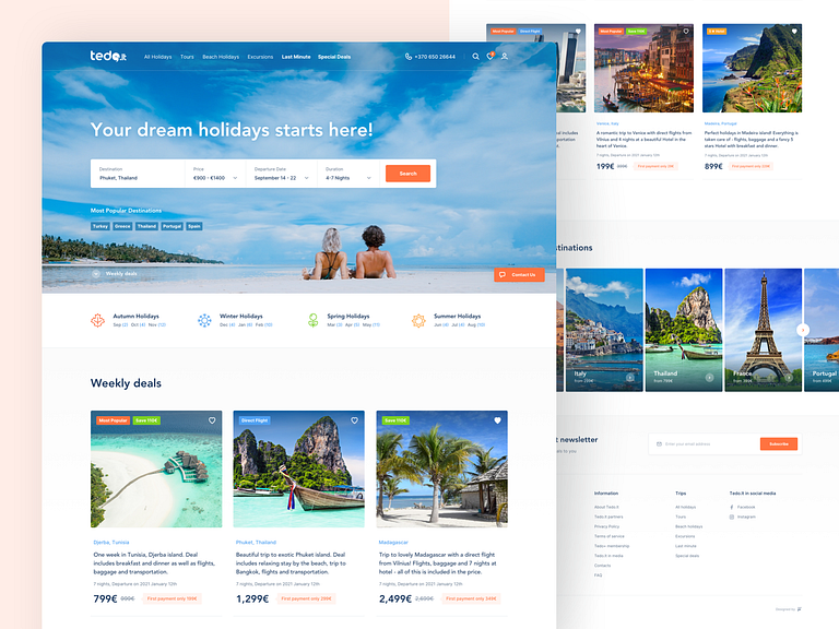 Tedo.lt - Homepage by Petras Nargela for Flair on Dribbble