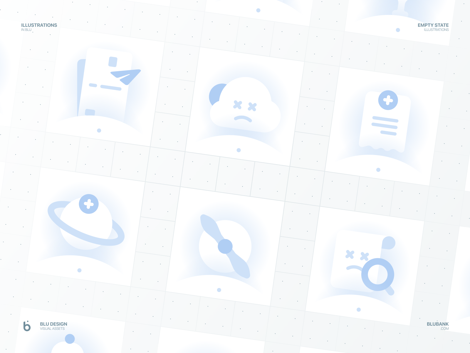 blu Empty State Illustrations in Light by Dariush 🍍 for blubank on Dribbble