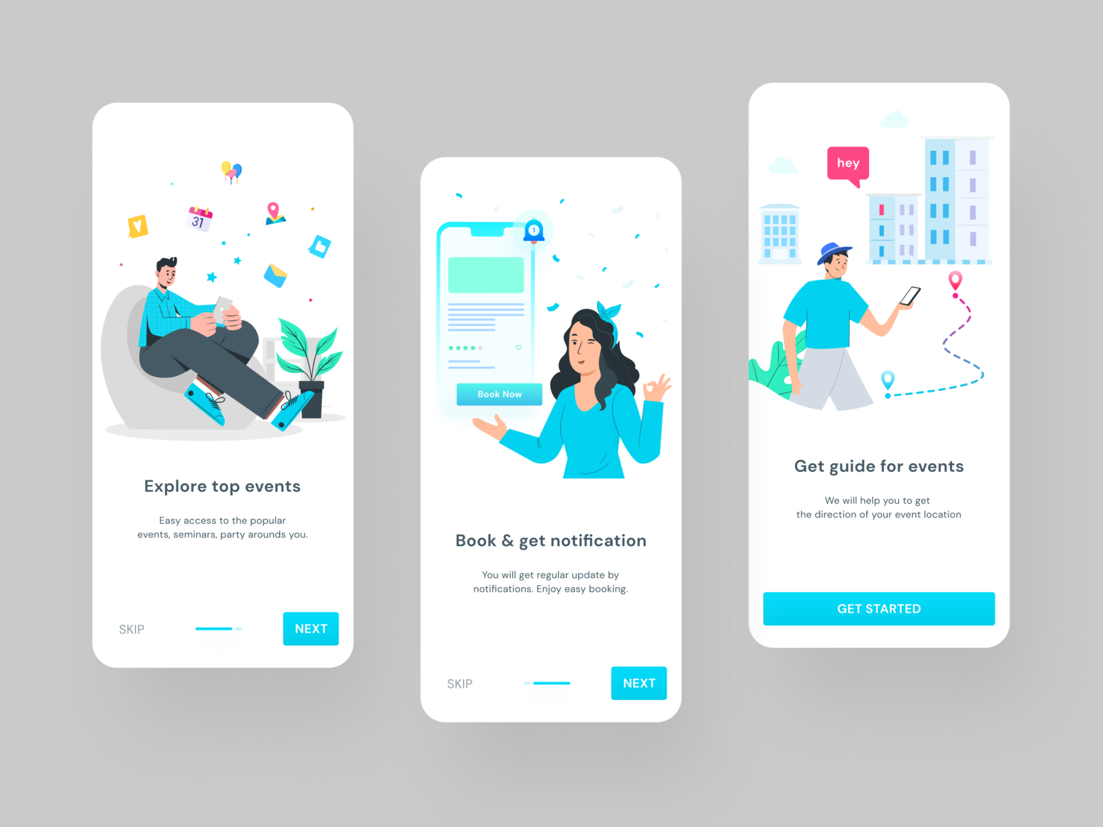Event Discovery App Splash Screen Concept by Audin Rushow on Dribbble