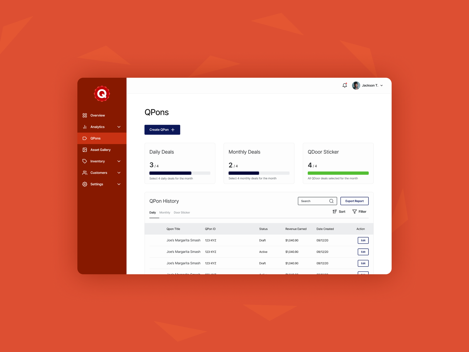 QClub - QPon management by Max Ramos on Dribbble