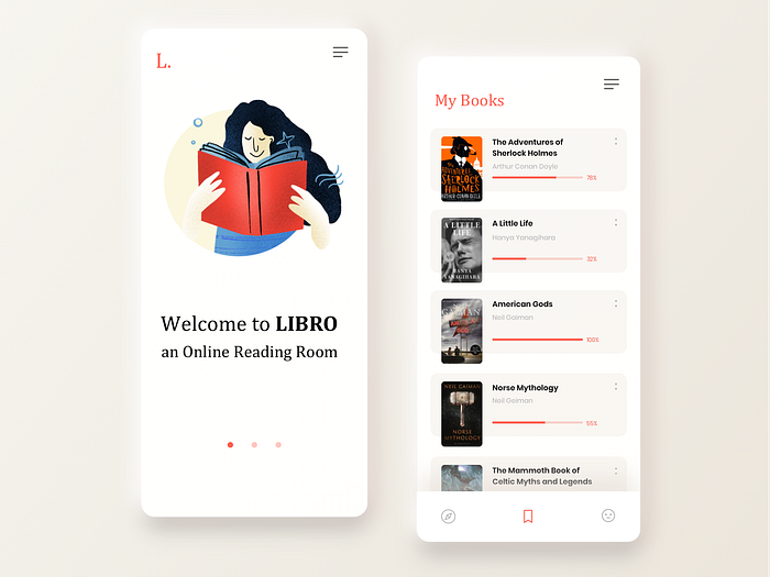 Library App designs, themes, templates and downloadable graphic ...