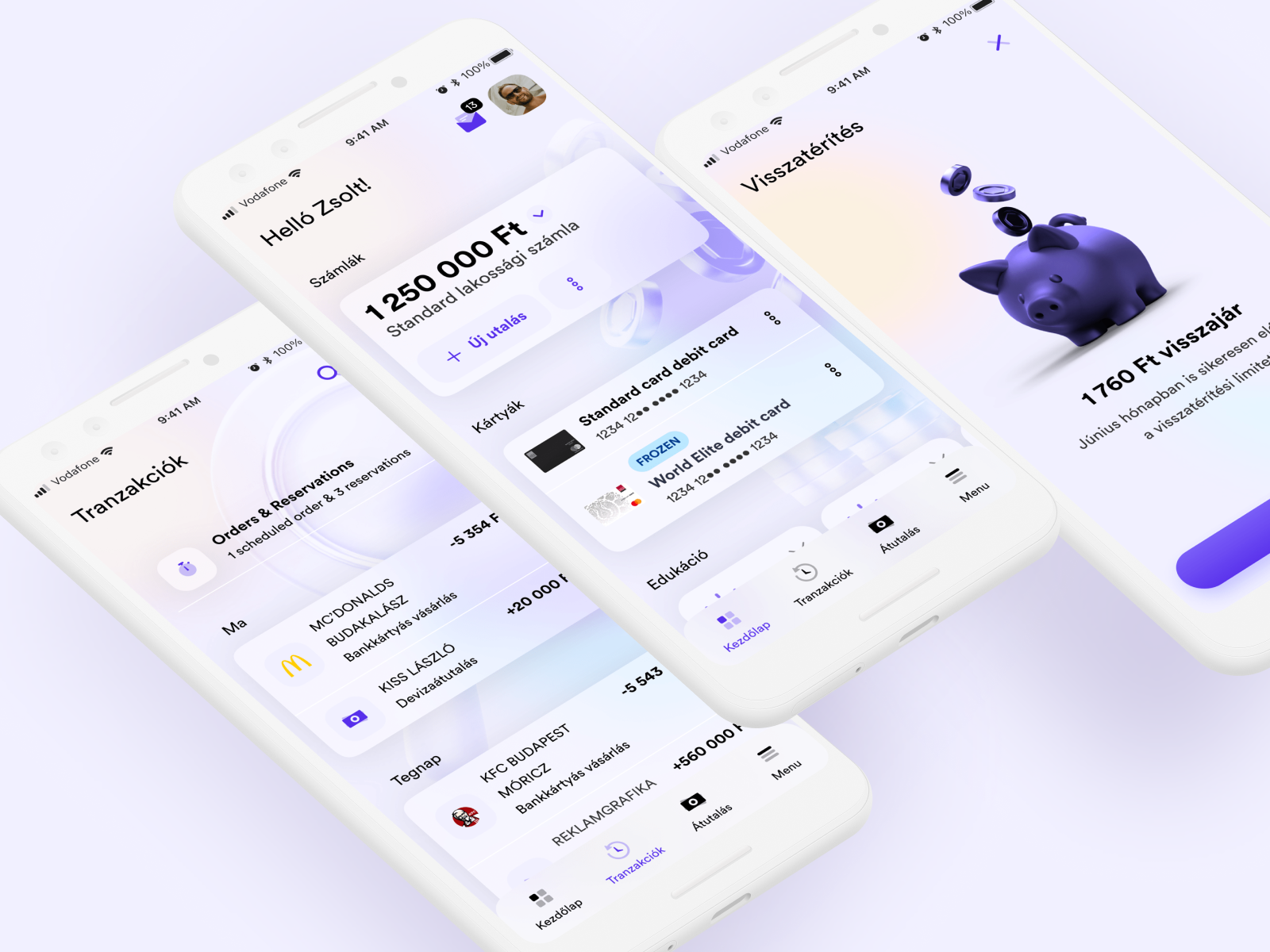 Futuristic financial app concept by Zsolt Ihász on Dribbble