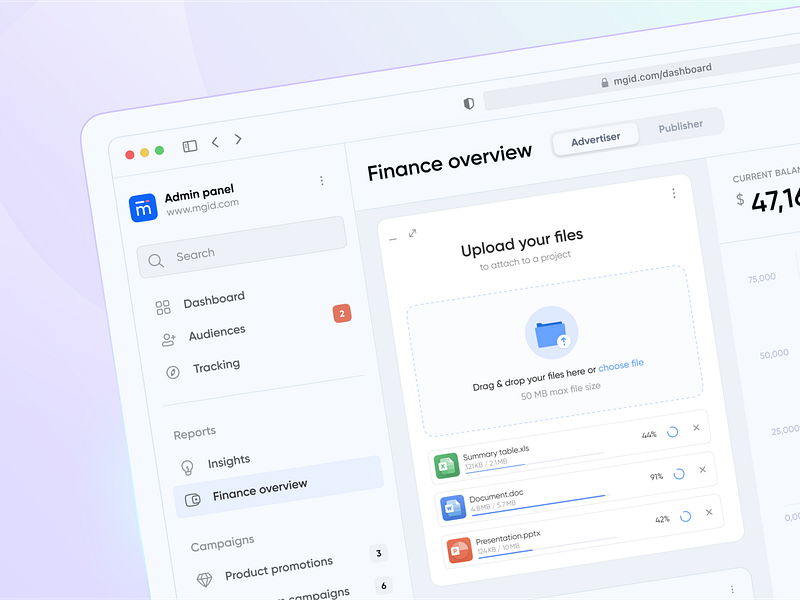 Drag And Drop File Uploader By Maksym Kobets For Mgid On Dribbble