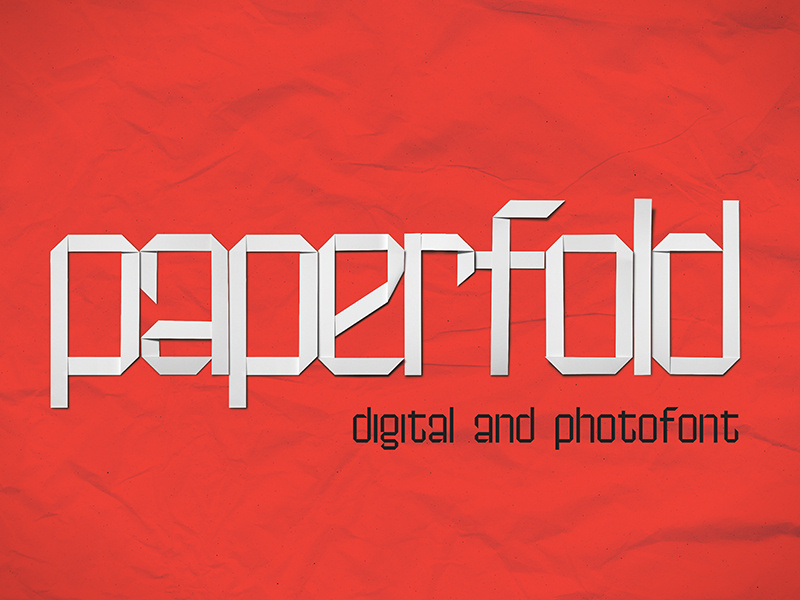 Paperfold Typeface - Digital & Photofont by Goran Sosa on Dribbble