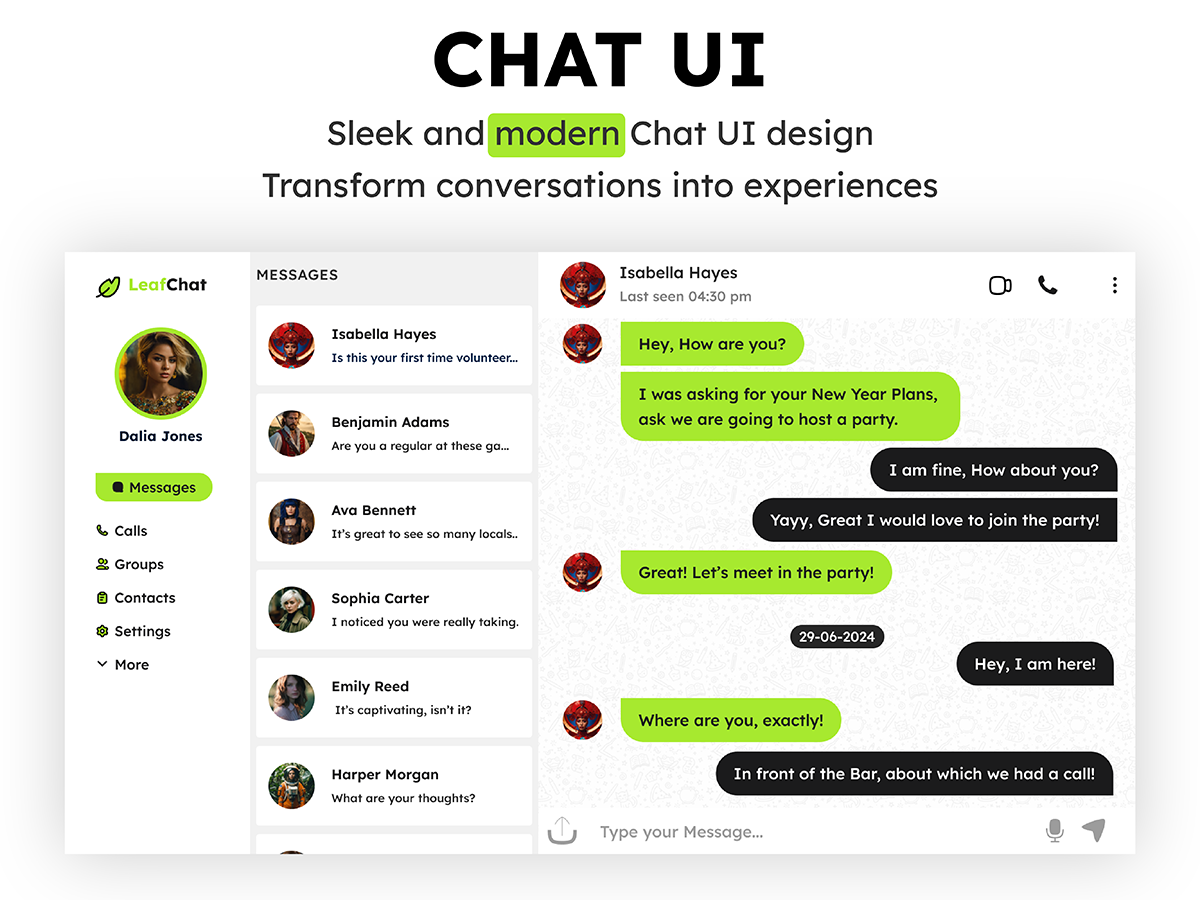 Chat UI Dashboard - Chat UI Design by Tanvir Meah on Dribbble