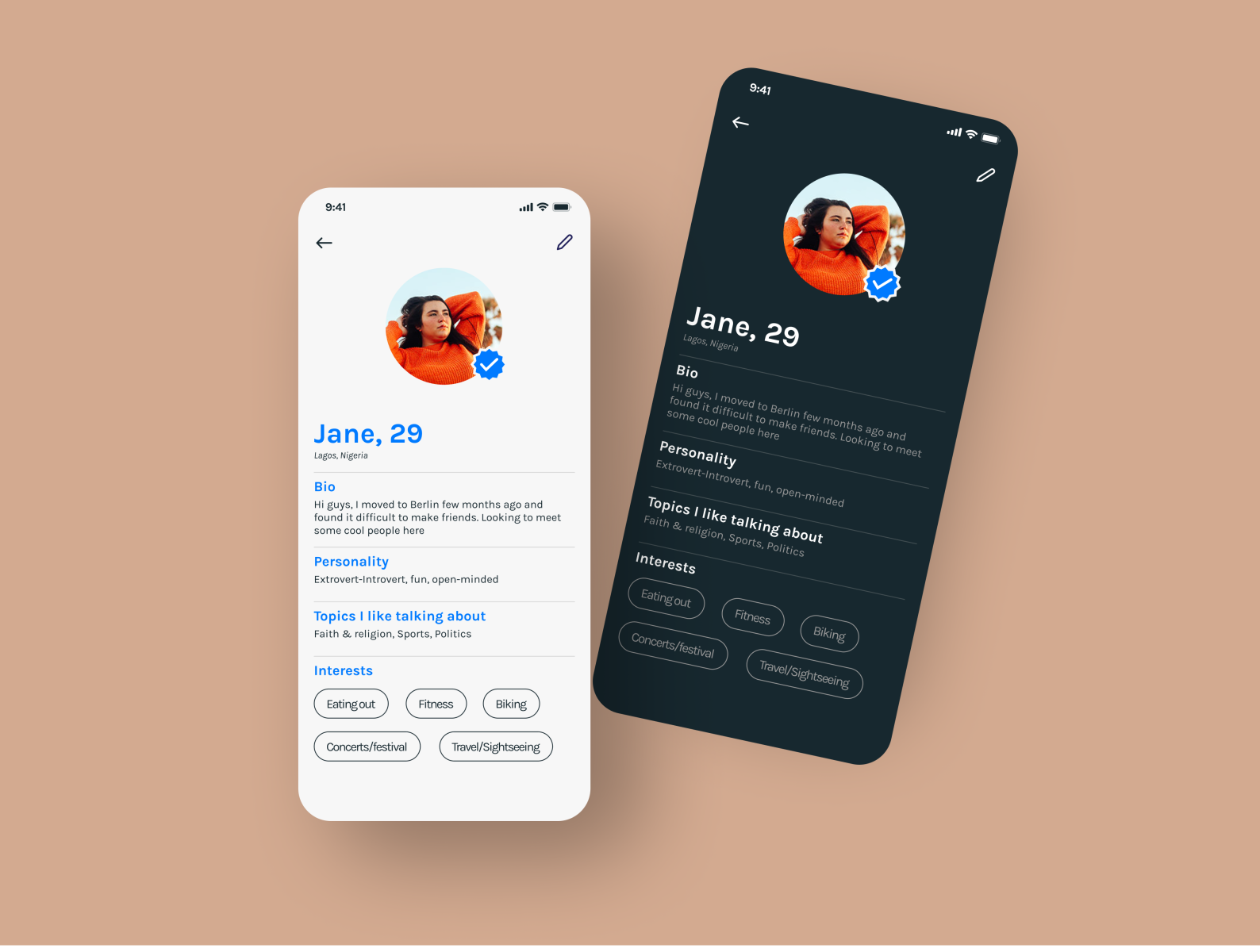 User profile Design by Ameh Ugbede on Dribbble