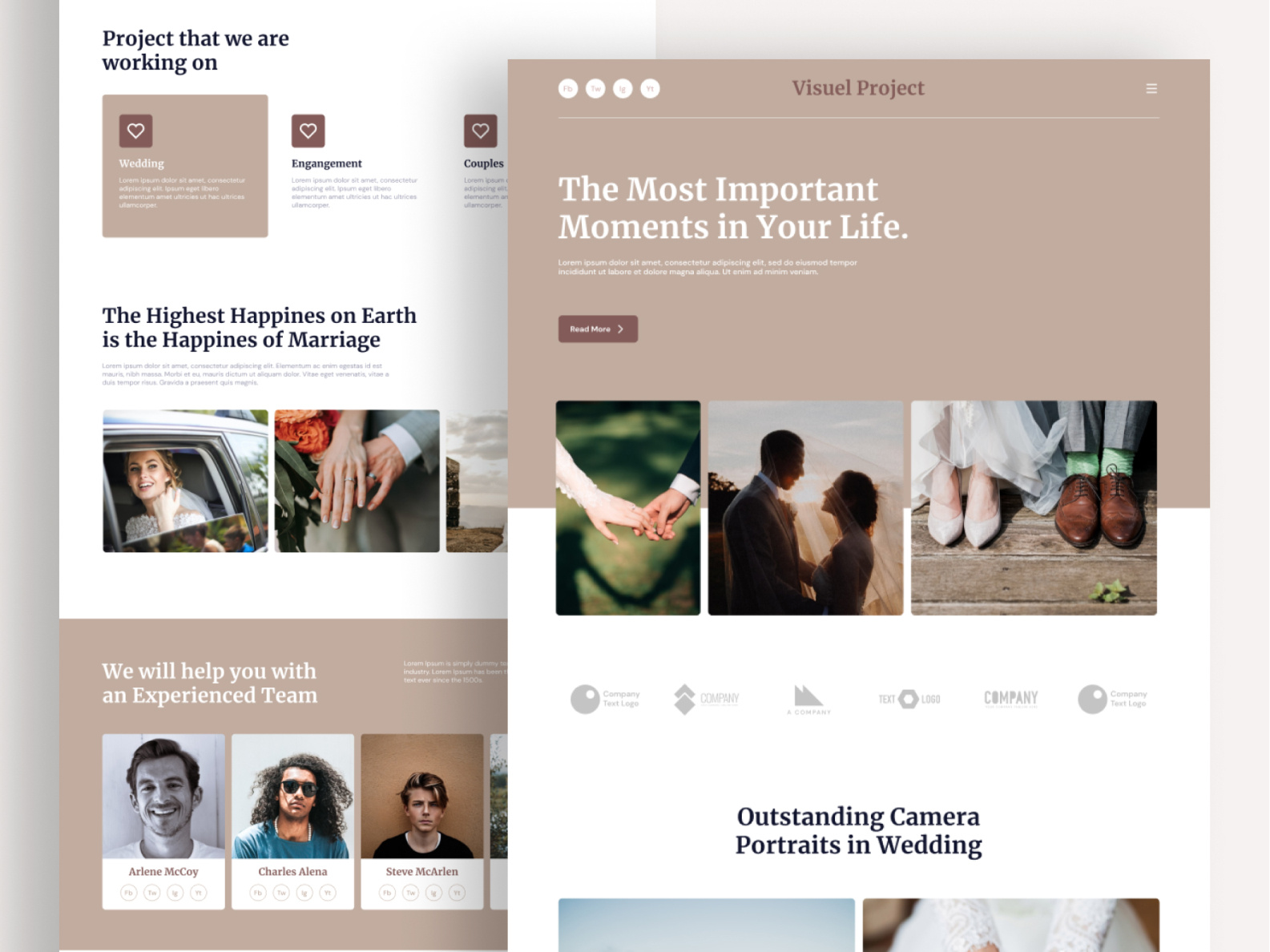 Visuel Project Photography Website by TanahAir Studio on Dribbble