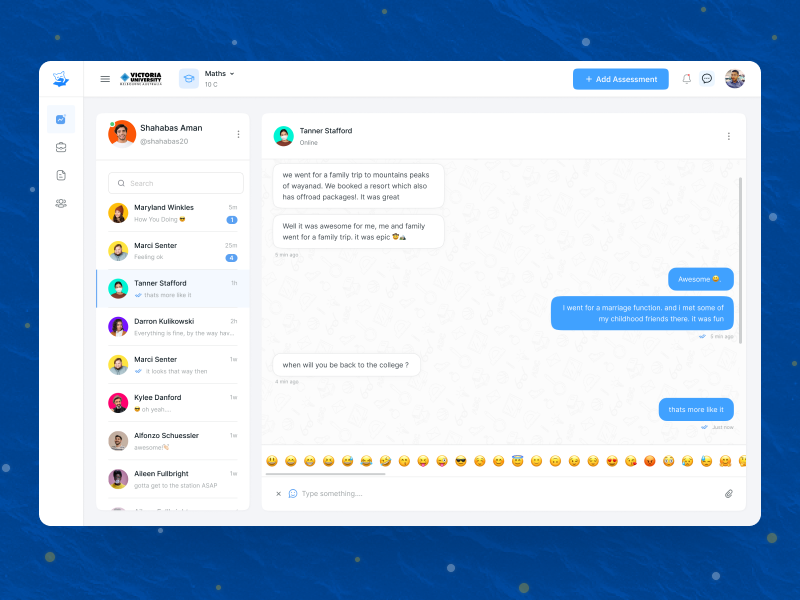 Classroom Chat by Shameer Ali on Dribbble