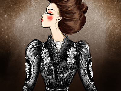 Insanely complex lace rendering by Melissa Brunet on Dribbble