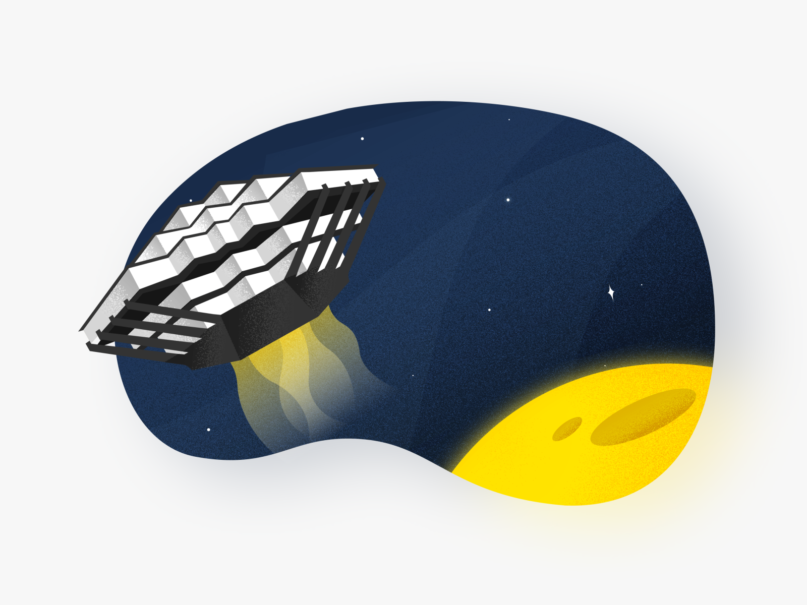 Geisel Library meets the universe, an illustration by Quinn Vu on Dribbble