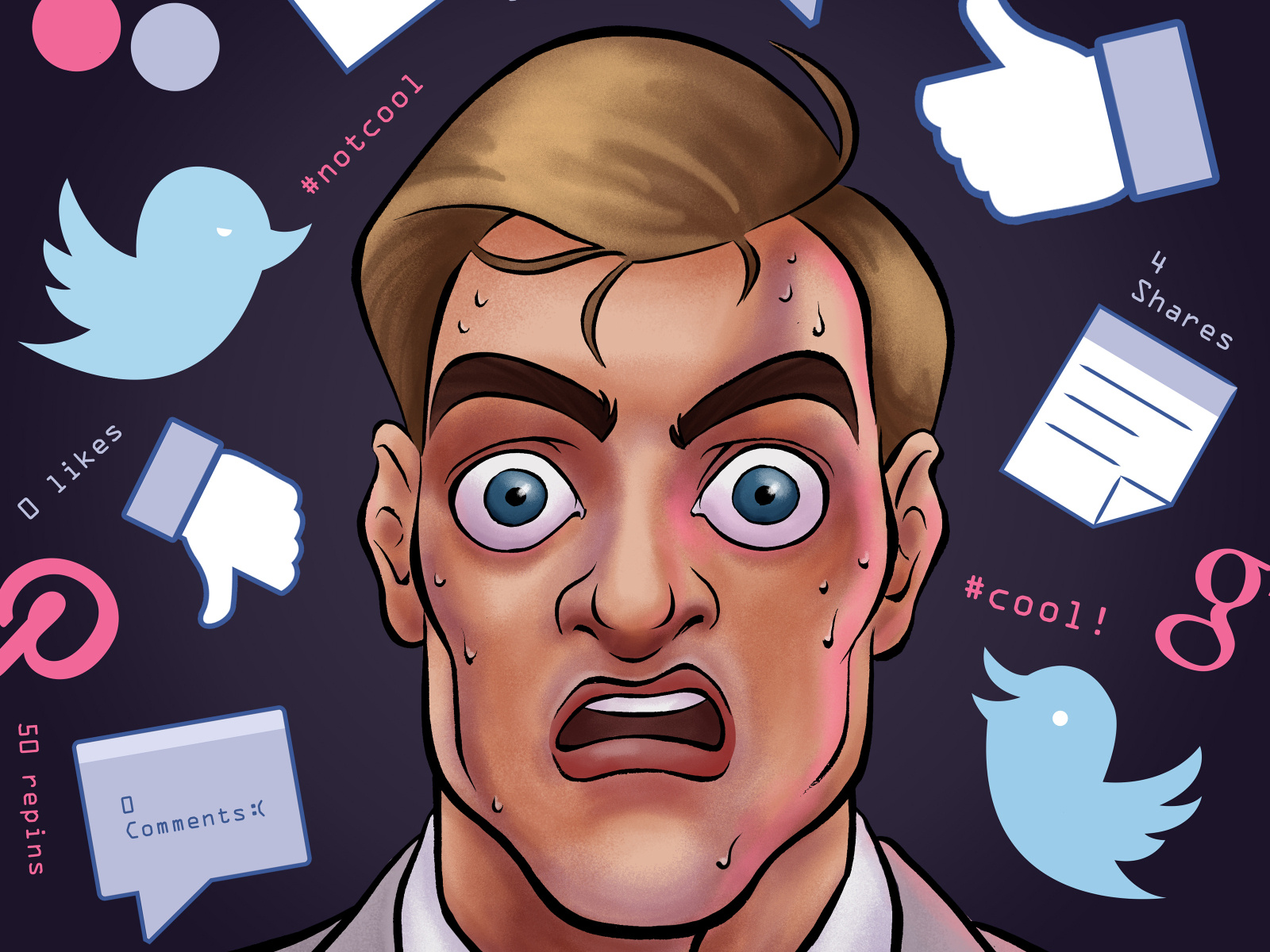 Social Panic by Diego Pedauyé on Dribbble