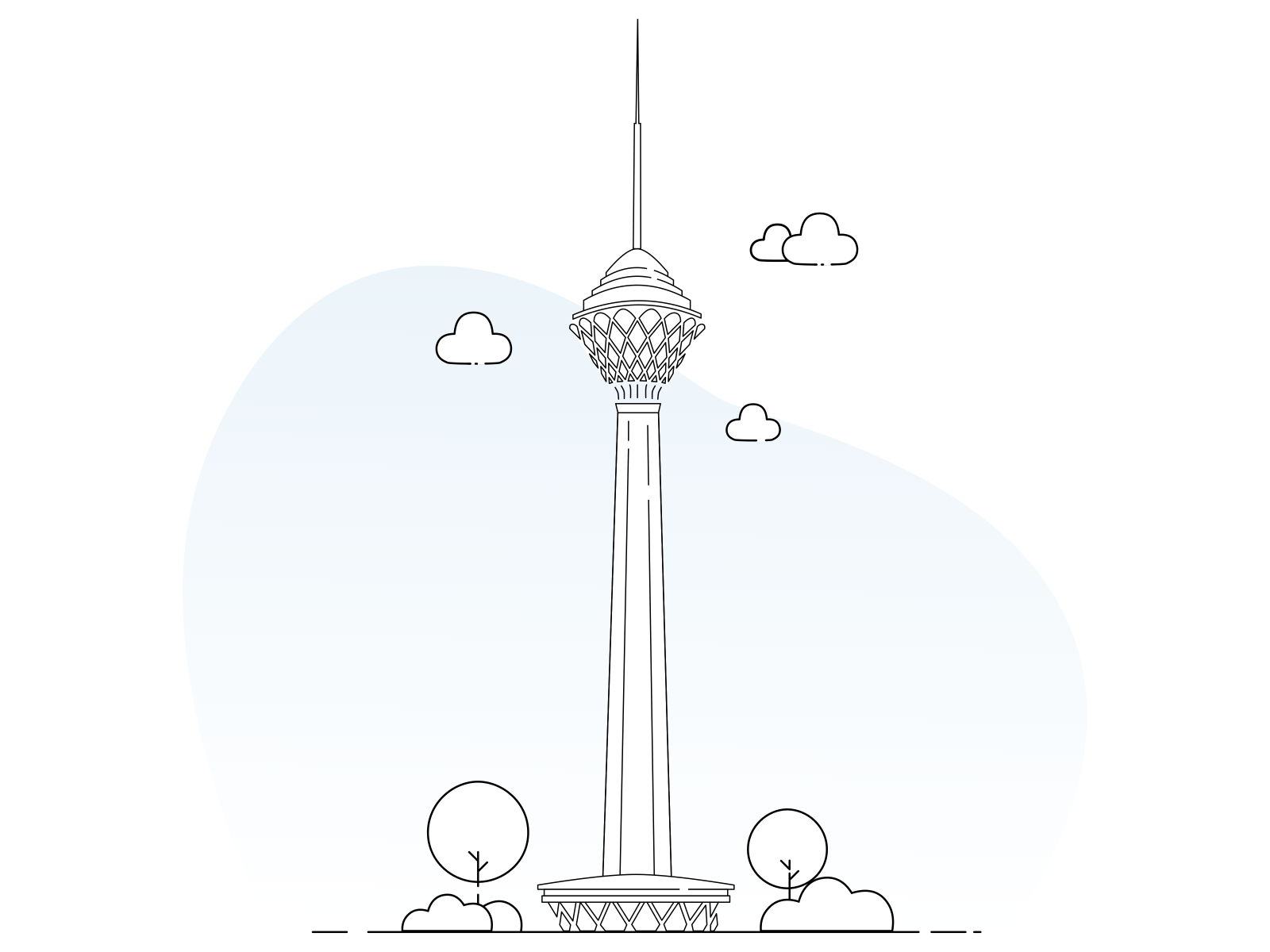 Milad Tower Drawing