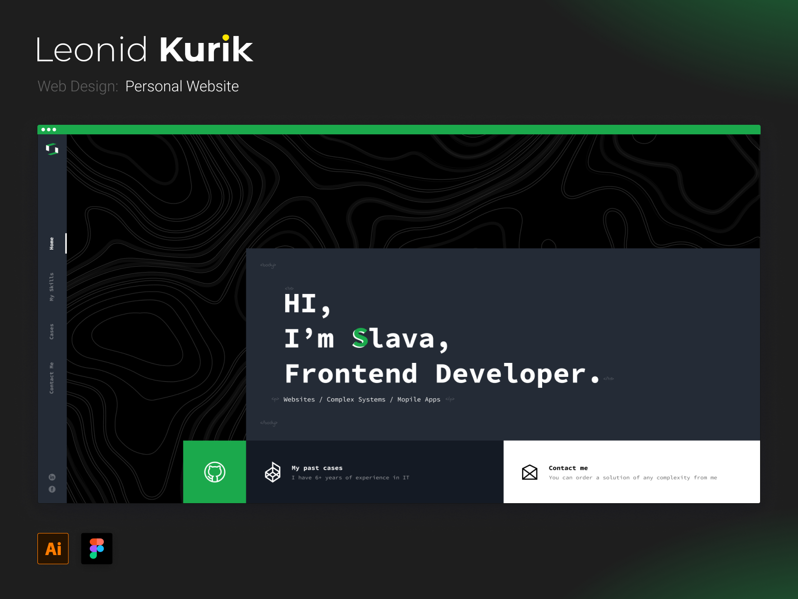 Front-end Developer Personal Website by Leonid Kurik on Dribbble