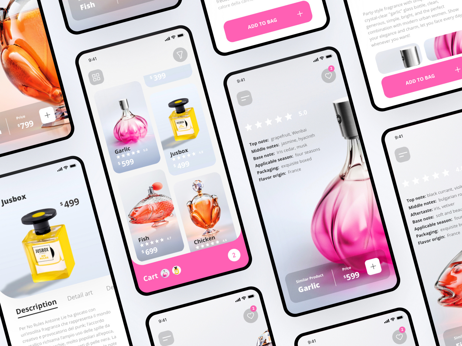 Perfume APP Collection by Miles W. for AGT on Dribbble