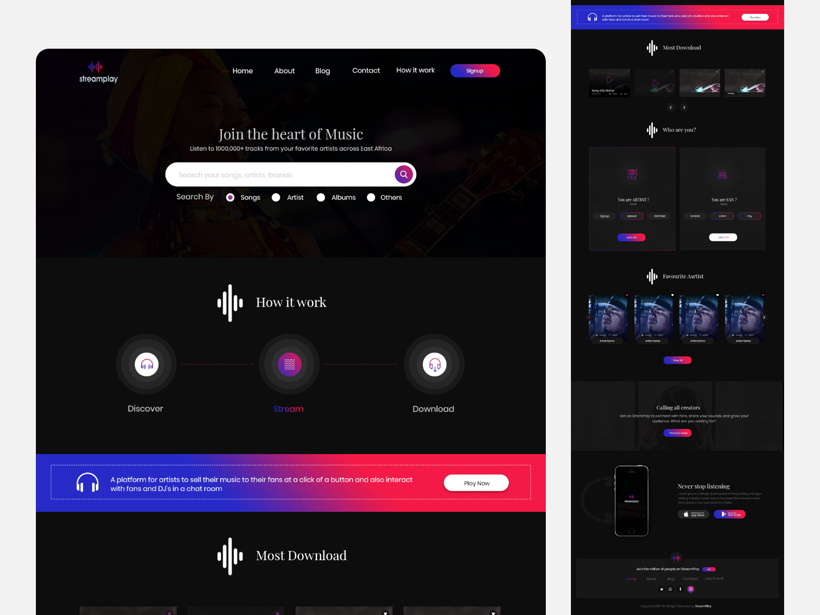 StreamPlay by Octus Design on Dribbble