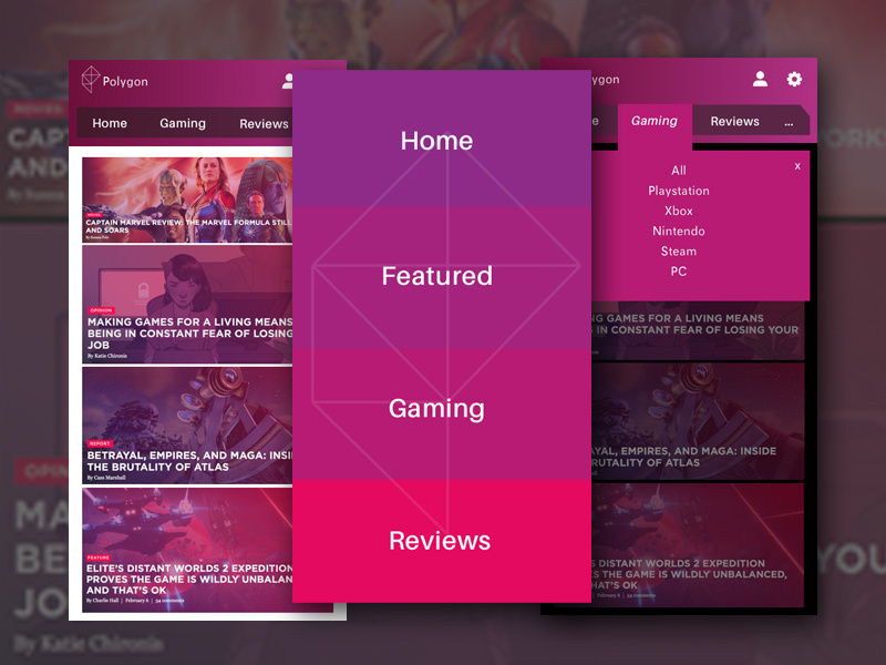 Polygon Mobile App by irene phoenix on Dribbble