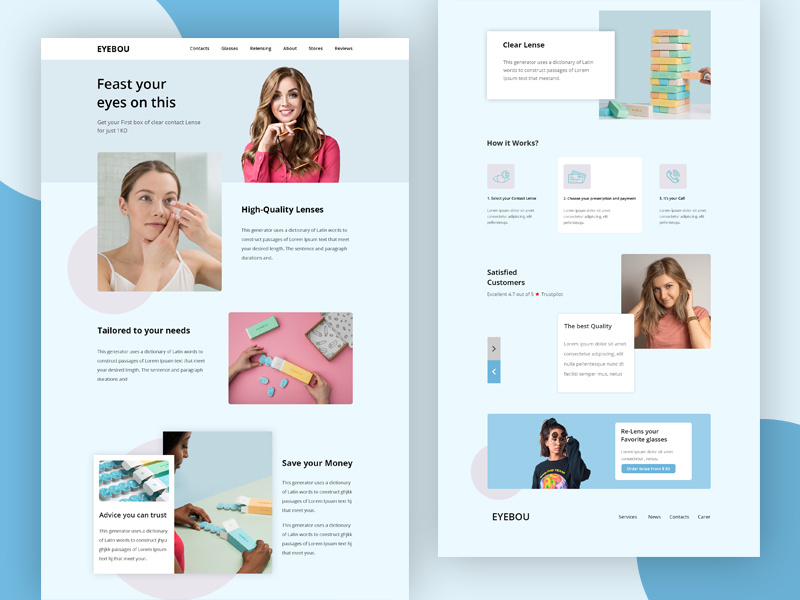Glasses Subscription - Landing Page by Ashraful Haque on Dribbble