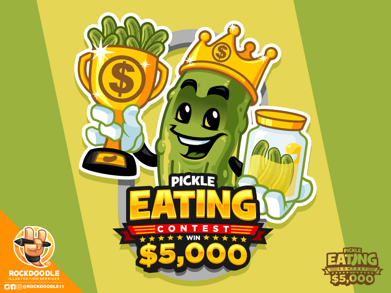 Pickle Eating Contest by Rockdoodle on Dribbble