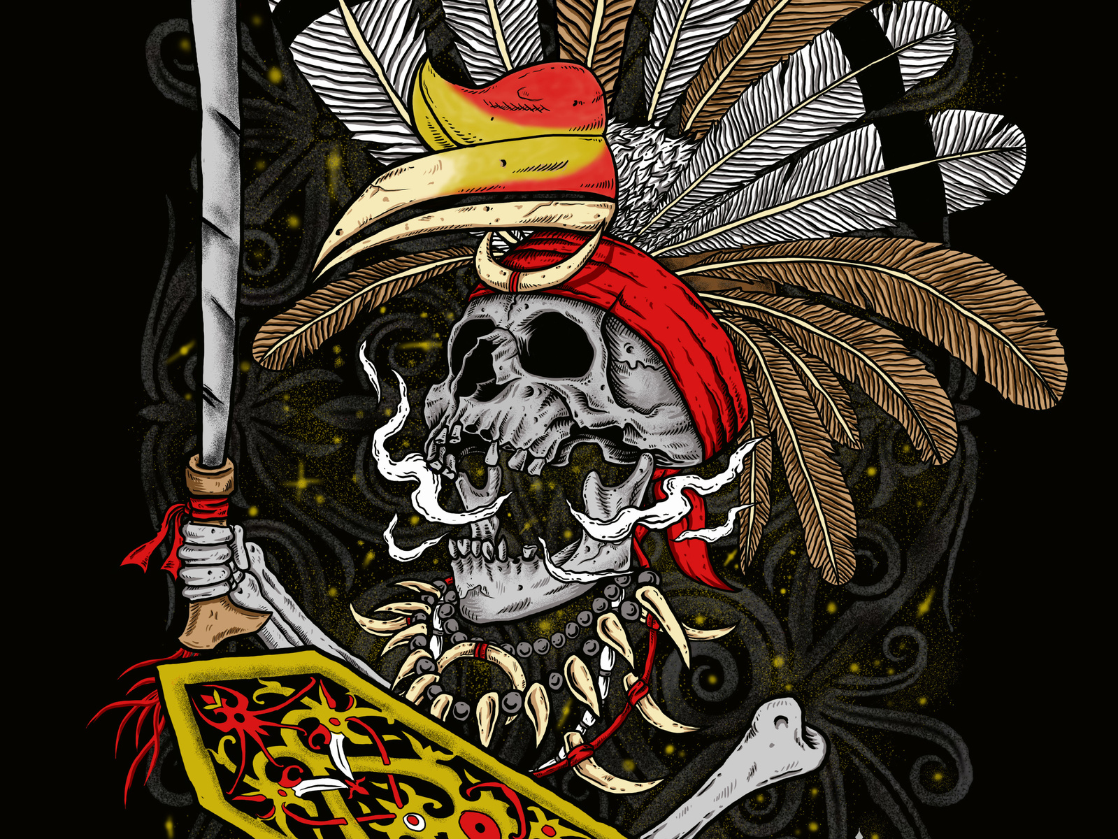 Skull Dayak by satrio prakoso on Dribbble