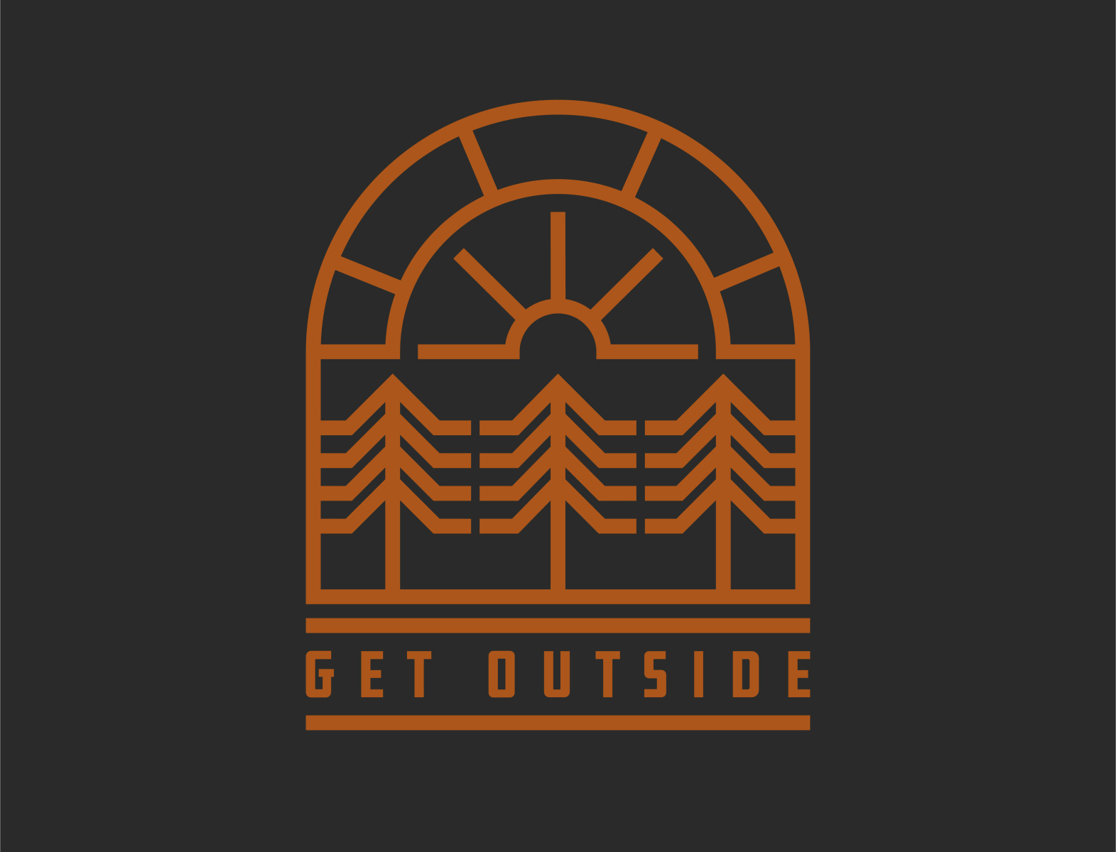Get outside badge by TMPL DESIGN COMPANY on Dribbble