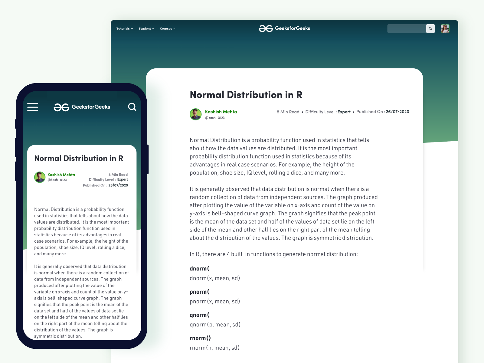 Geeksforgeeks Premium Article Page By Kashish Mehta On Dribbble