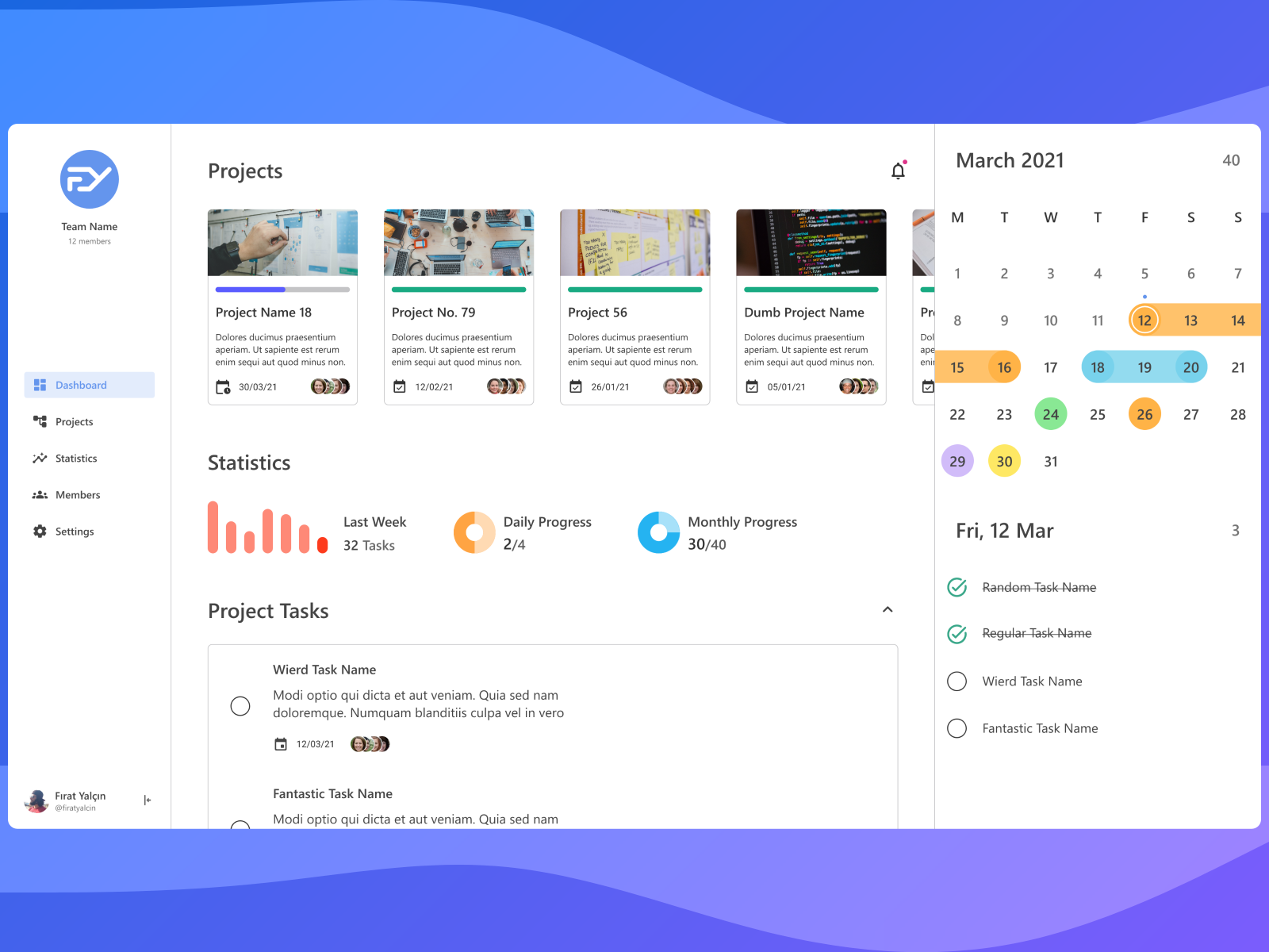 Project & Team Management - Interactive Design [Web] by Fırat Yalçın on ...