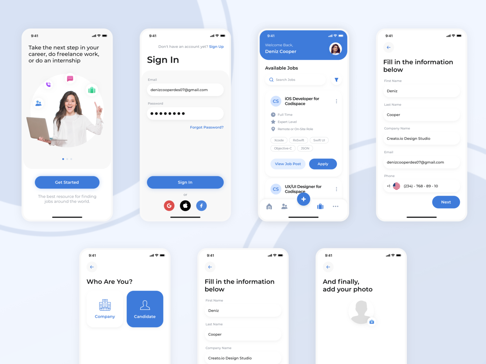 Freelancer Work ~ Mobile Application by Ella Timoncheva on Dribbble