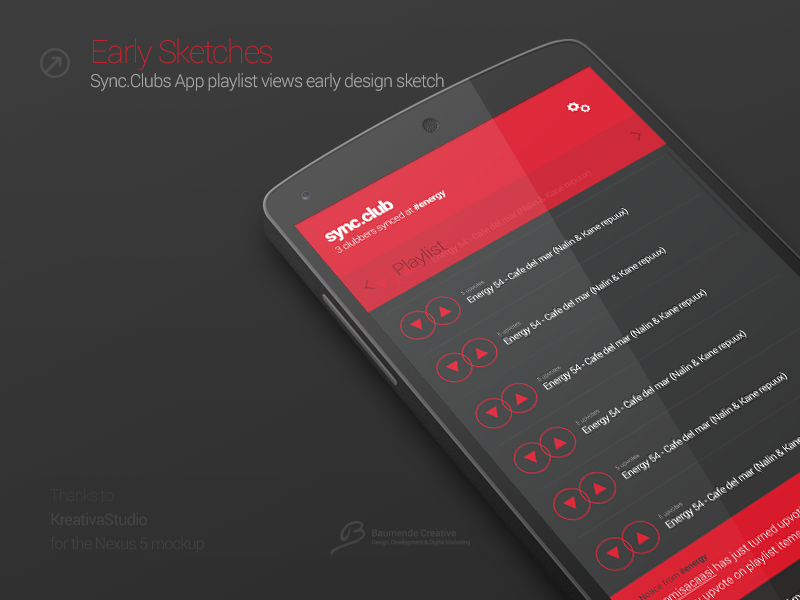 Early design sketch for Sync.Club by Kaarel Metsaots on Dribbble