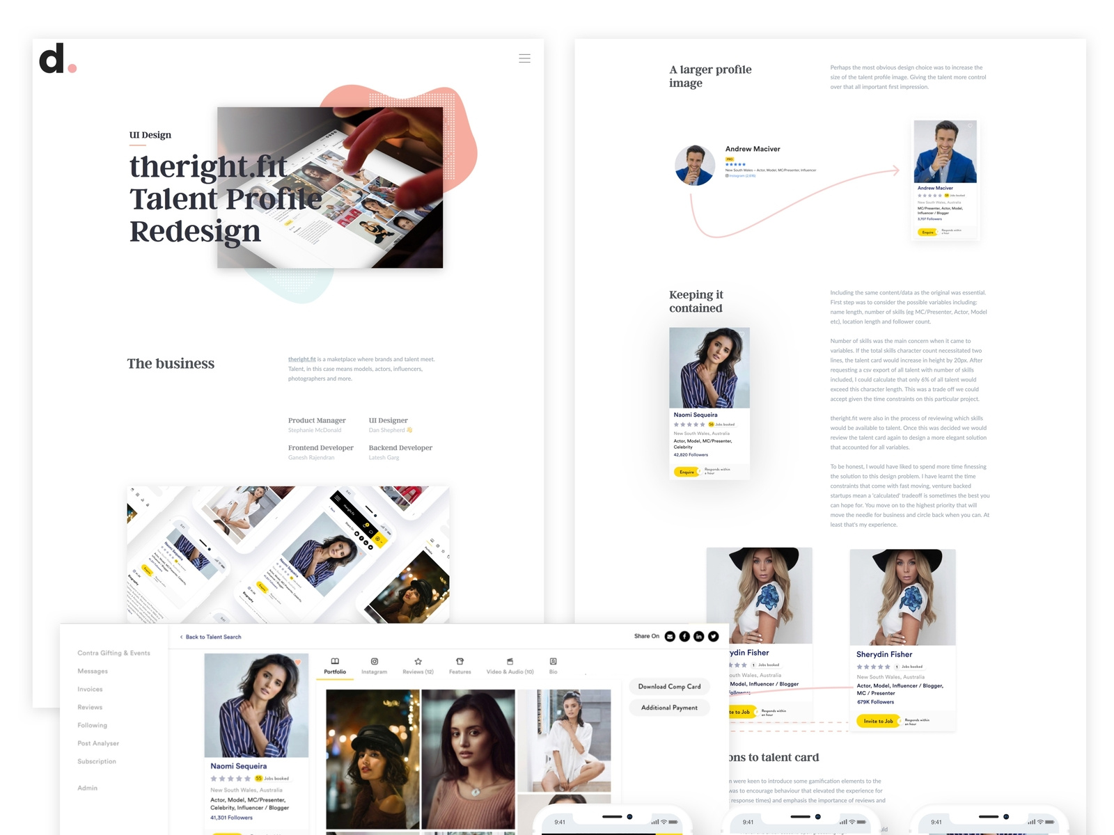 Talent Profile Case Study by Dan Shepherd on Dribbble