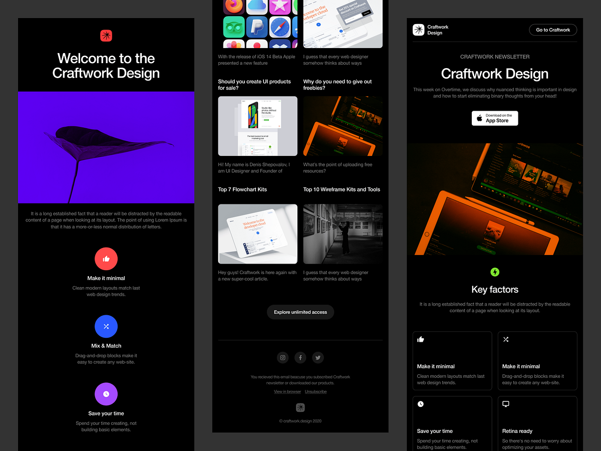 Browse thousands of Email Template images for design inspiration | Dribbble