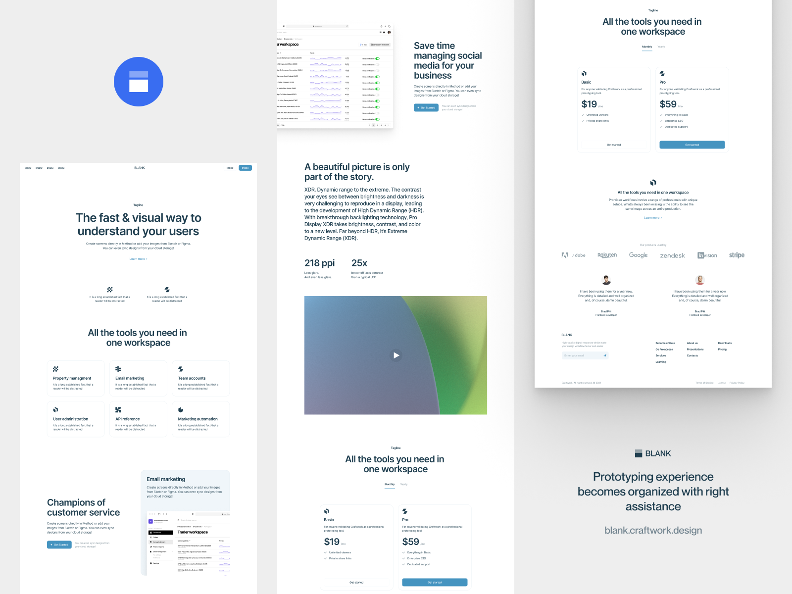 Blank Wireframe Kit 🔥 by Craftwork Studio for Craftwork on Dribbble