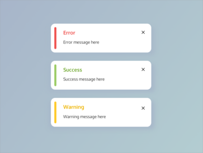 Toast message by Pallavi on Dribbble