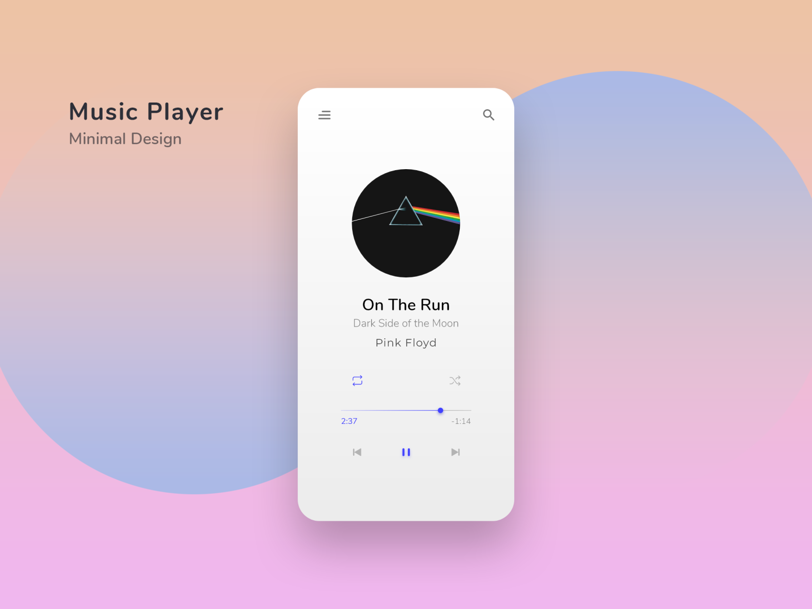 Music Player by Sina Seyfi on Dribbble