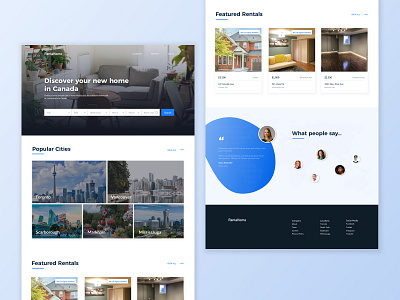 Rentahome website by Sion Chung on Dribbble