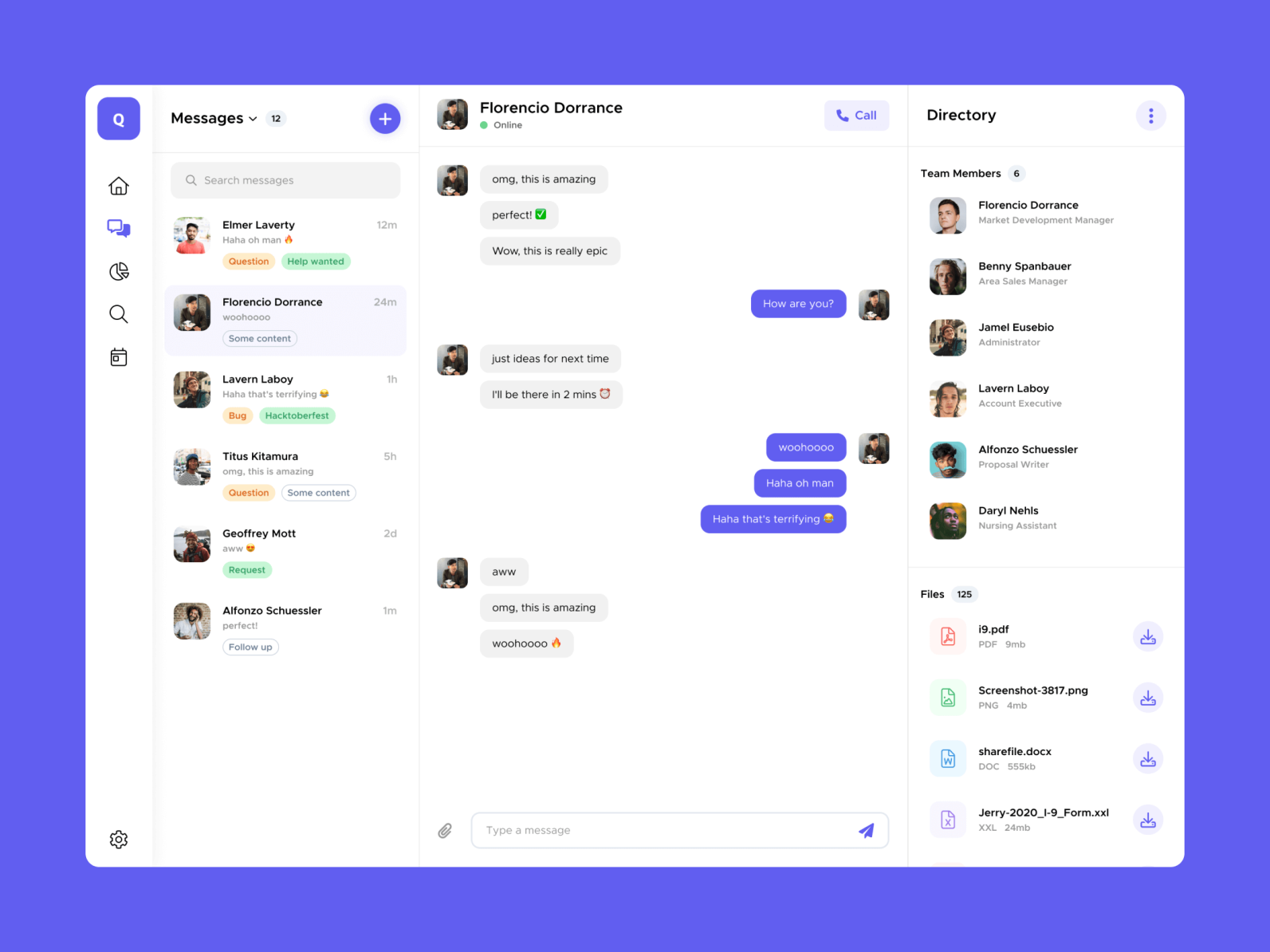 Desktop Chat Application Concept (Freebie) by Asaad Mahmood on Dribbble