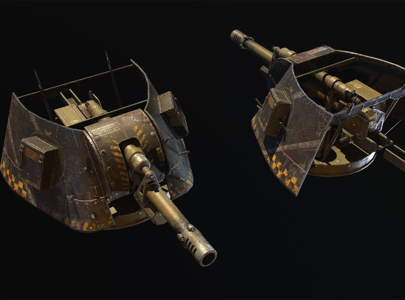 Gun turret 3D Render by Supreme Animation Studio on Dribbble