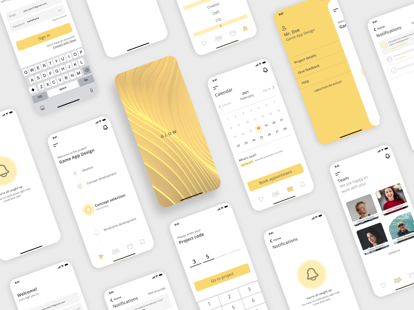 Glow App by Ece Çelik on Dribbble