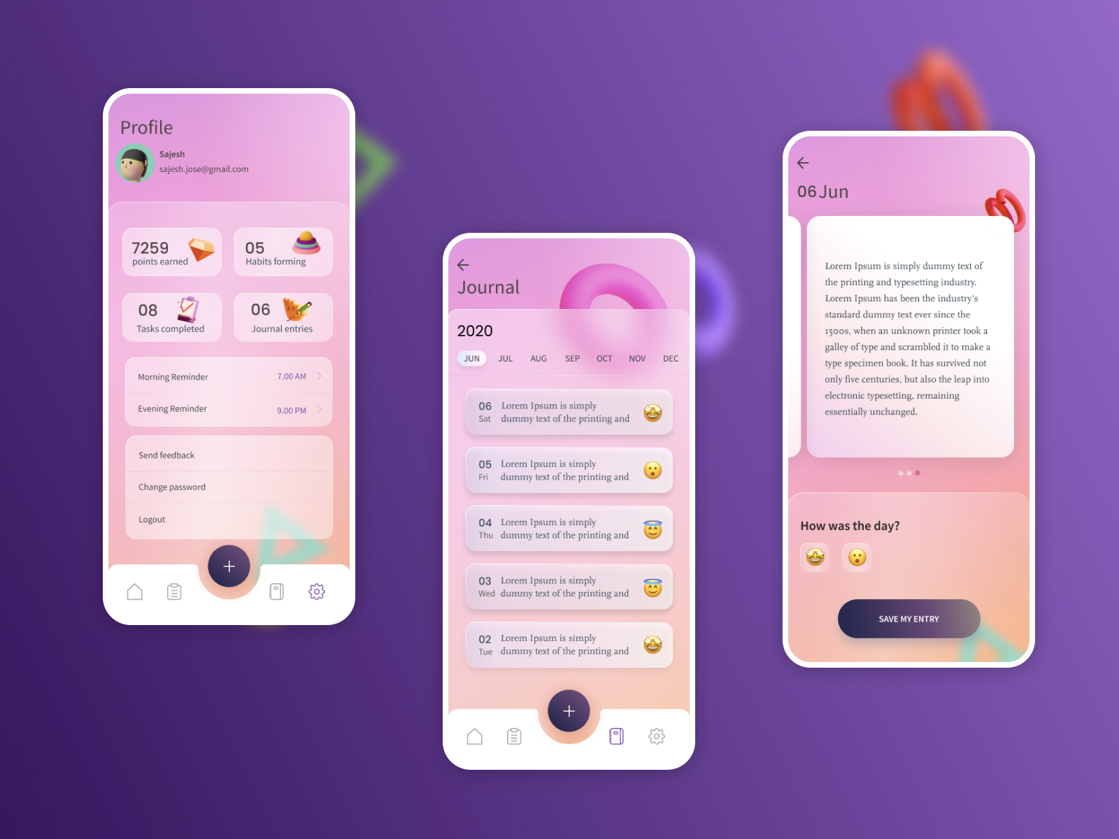 Habet App by chomala on Dribbble