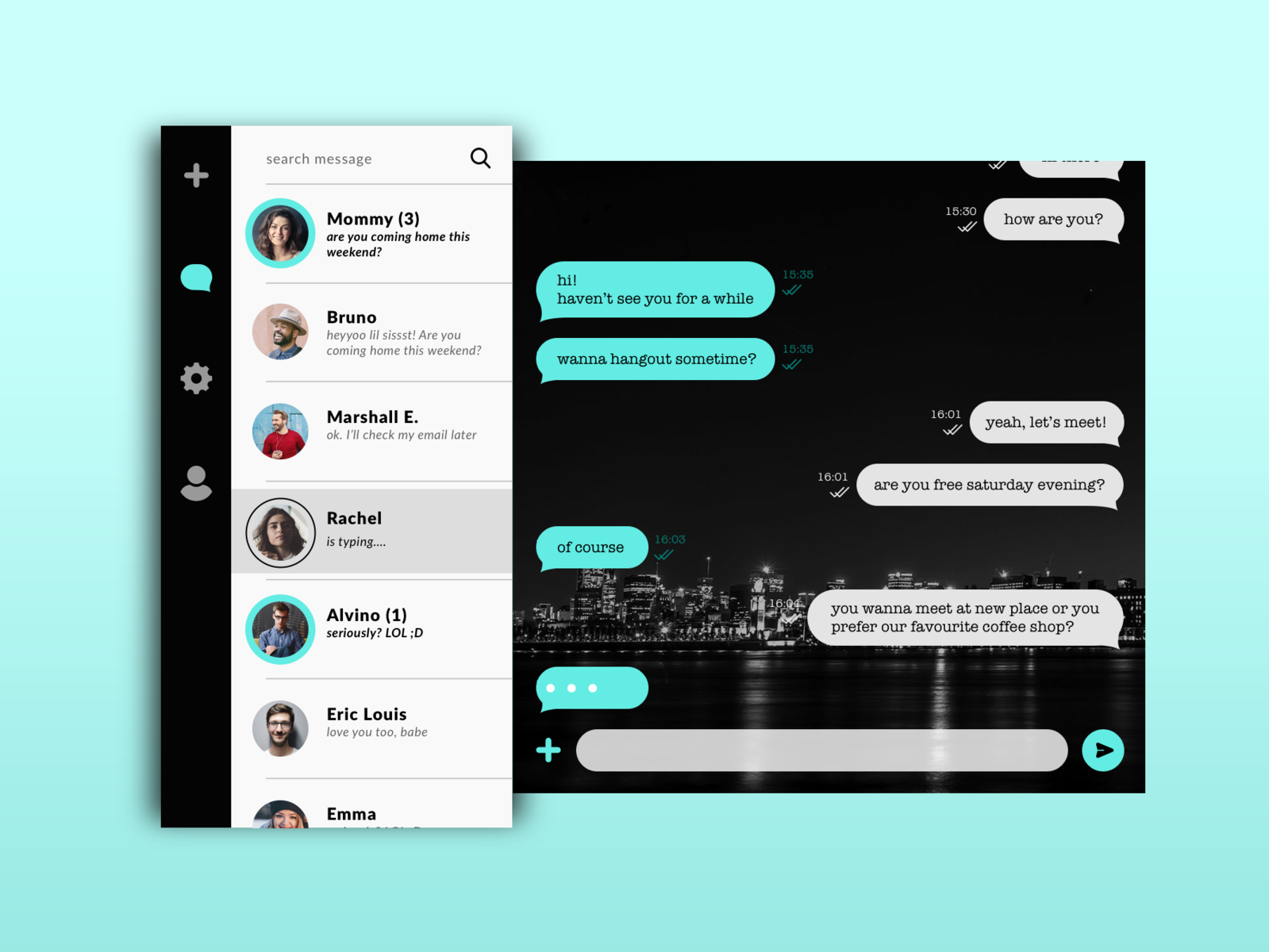 Daily UI 013 - Direct Message by Verina Nursalim on Dribbble