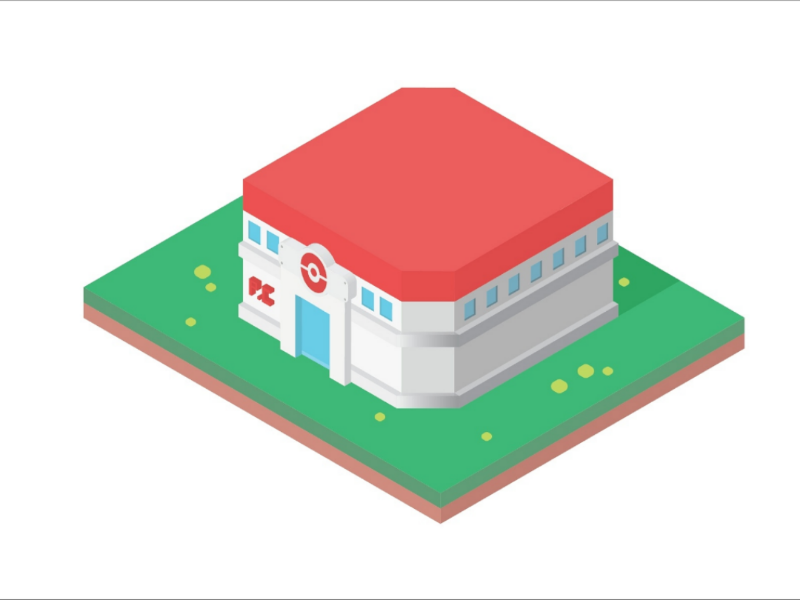 Pokémon Center Isometric by Kary LE on Dribbble