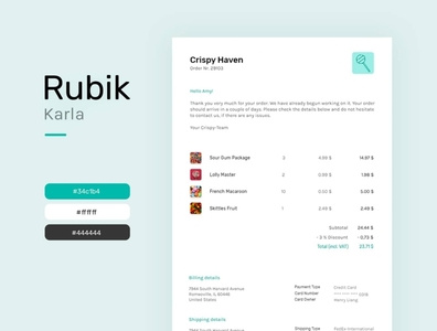 Maio Receipt by Yora Nora on Dribbble