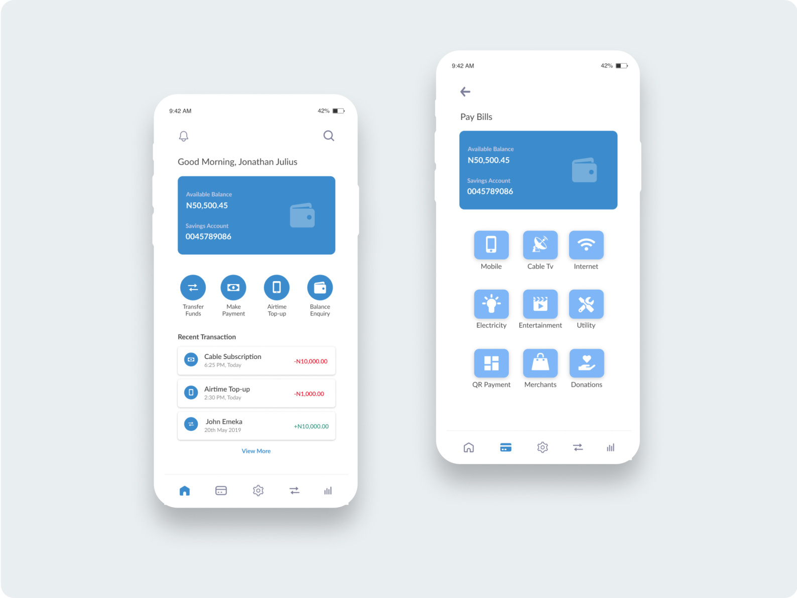 Mobile Banking Dashboard by Bolaji Olanrewaju on Dribbble