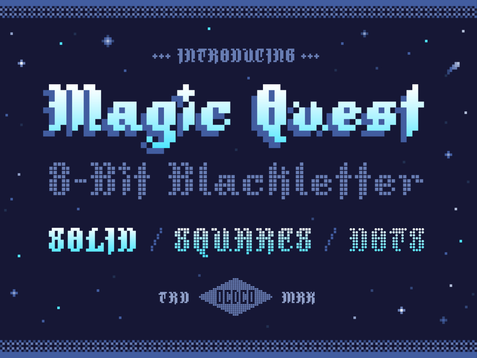 Magic Quest - 8-Bit Blackletter by Phil MacIsaac on Dribbble