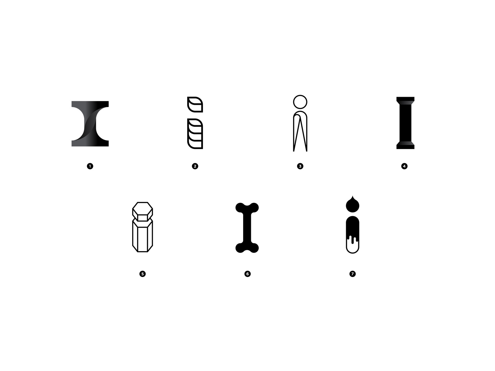 Lettermark Exploration - Day 09 - Letter ''I'' by Martin Milev on Dribbble