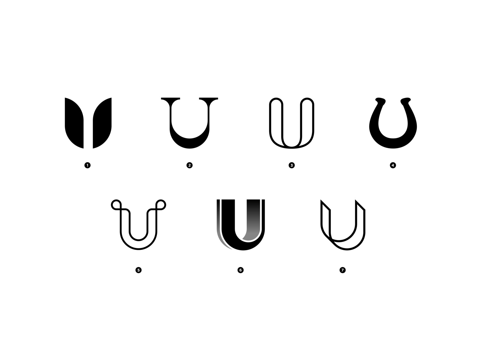 Lettermark Exploration - Day 21 - Letter ''U'' by Martin Milev on Dribbble