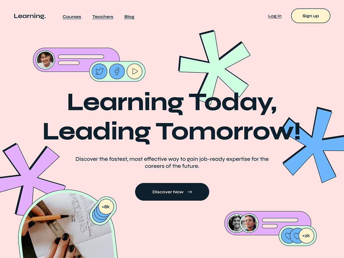 Learning banner by Elena Sinianskaya for Gotoinc on Dribbble