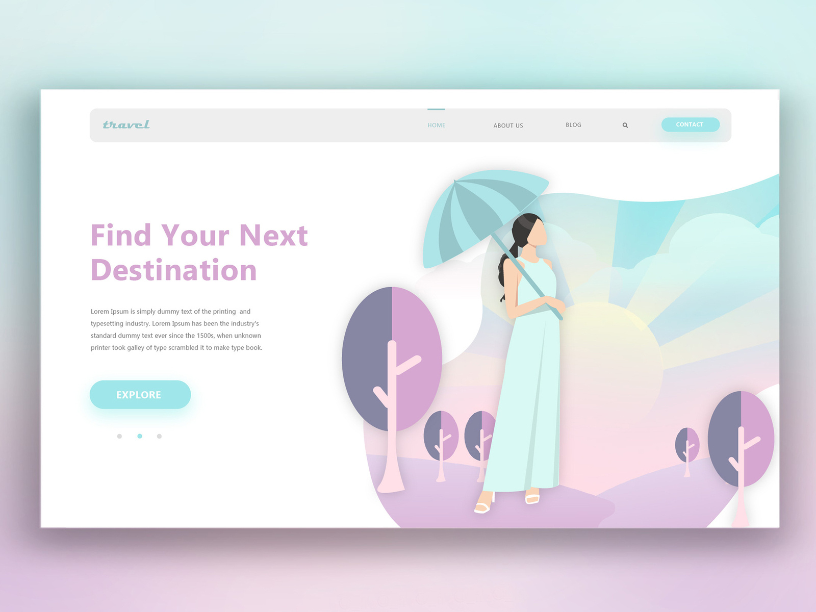 web design with vector illustration by The design maker on Dribbble