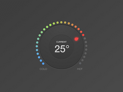 Temperature knob by Ivan Frantar on Dribbble